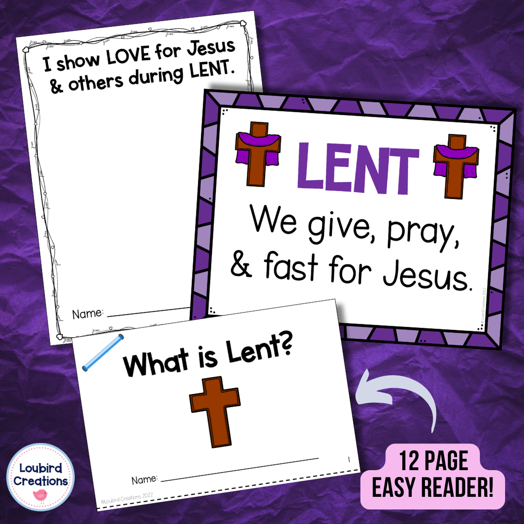 Ash Wednesday Ideas for the Catholic Classroom - Loubird Creations